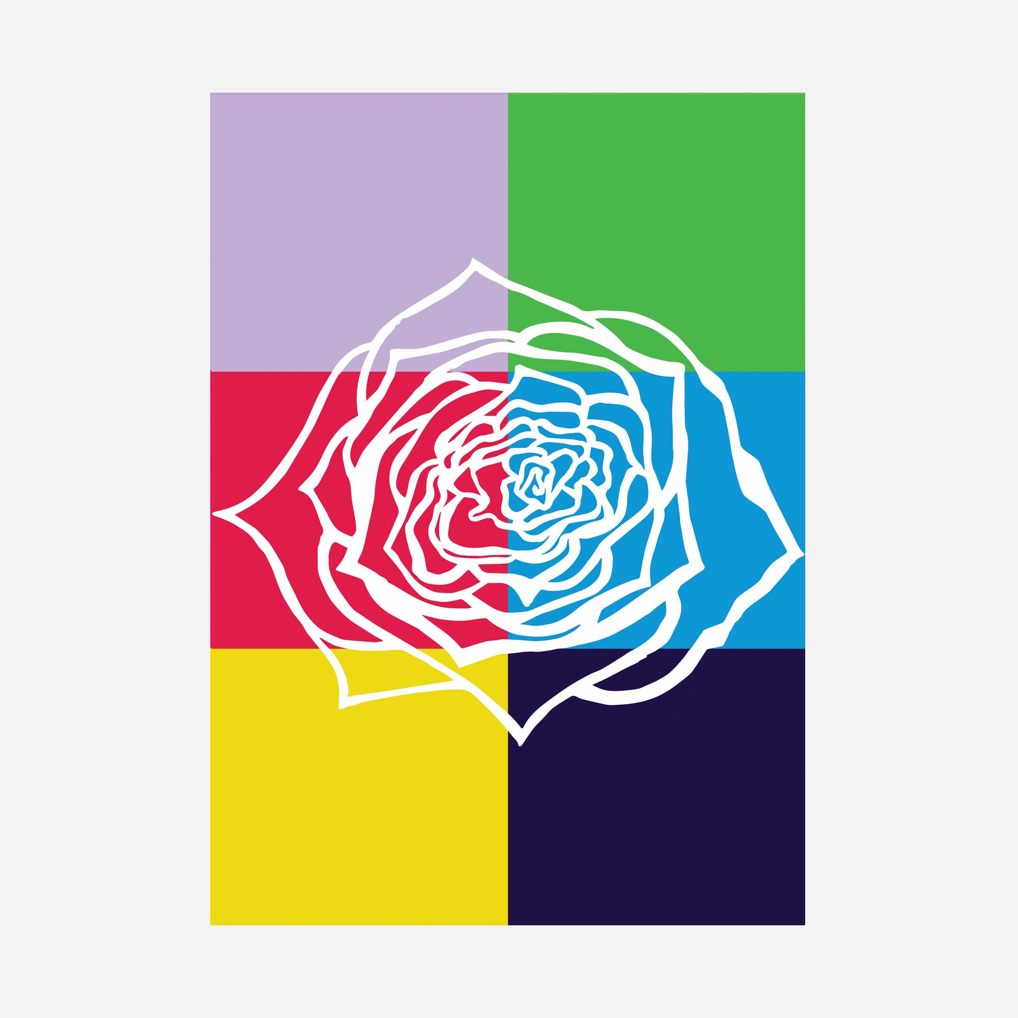 Pop Art Rose Printable Digital Wall Art Poster Vivid Colorful Roses #8 ...