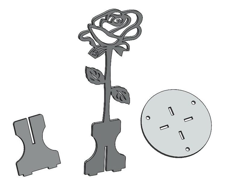 Laser Cut Rose DXF File – 3D Metal Flower | Machcutstudio - Etsy