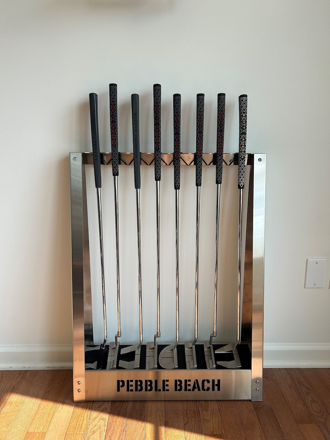 Personalized Custom Stainless Steel Golf Club Display Rack With Wall ...