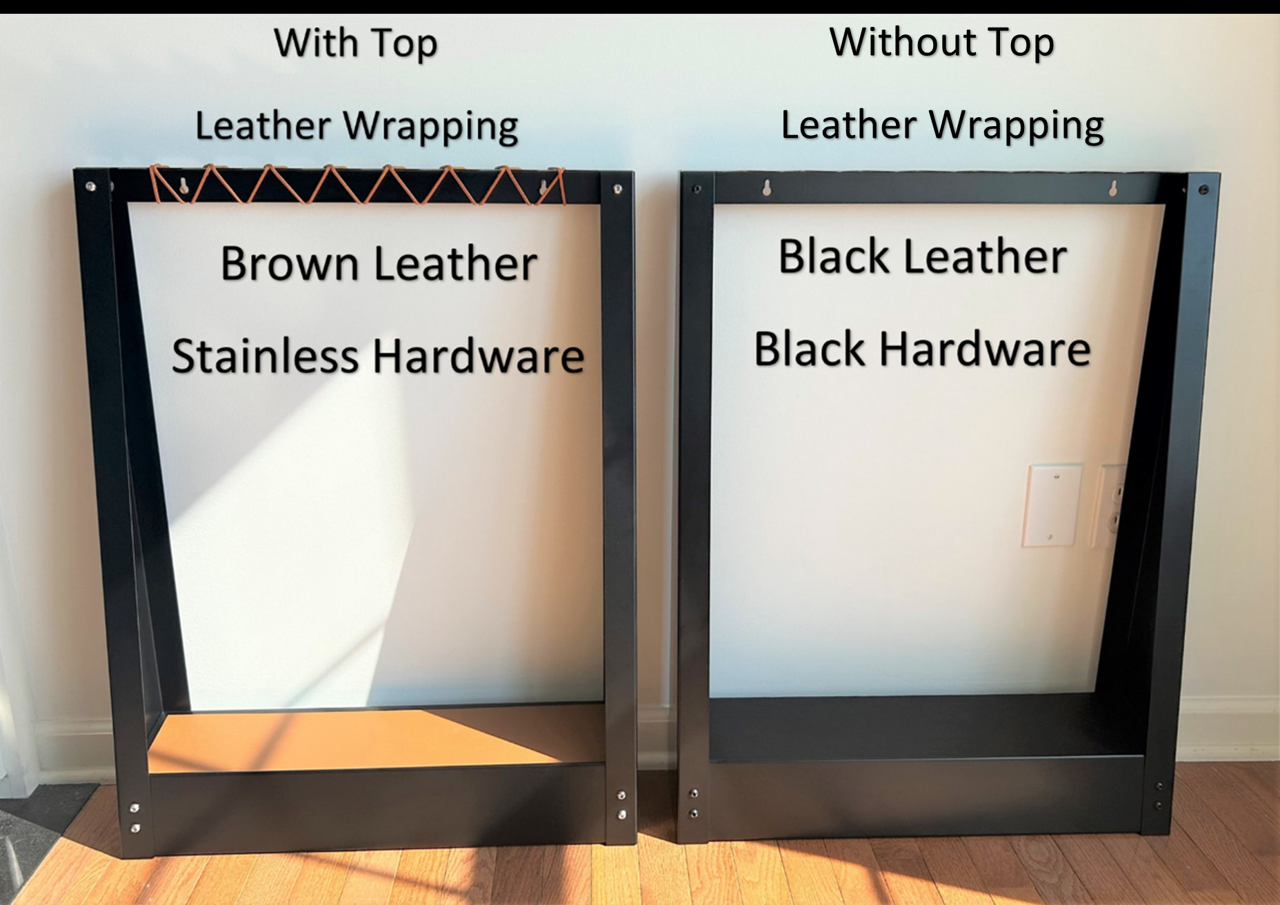 Custom Black Steel Golf Club Display Rack With Wall Mount and Leather ...