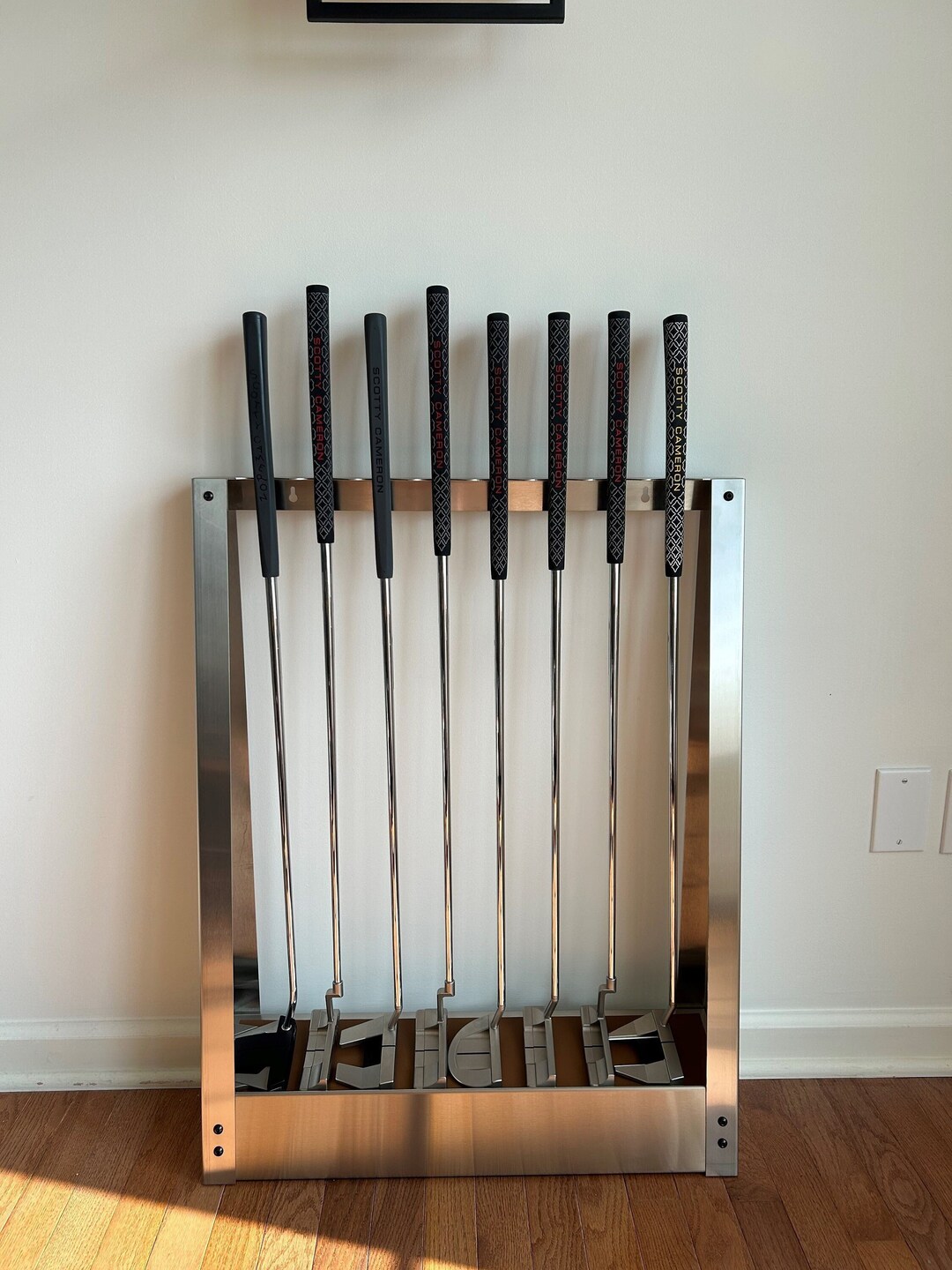 Custom Stainless Steel Golf Club Display Rack With Wall Mount and ...