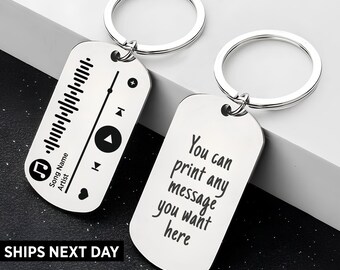 Double Sided QR Code Keyring - Etsy UK