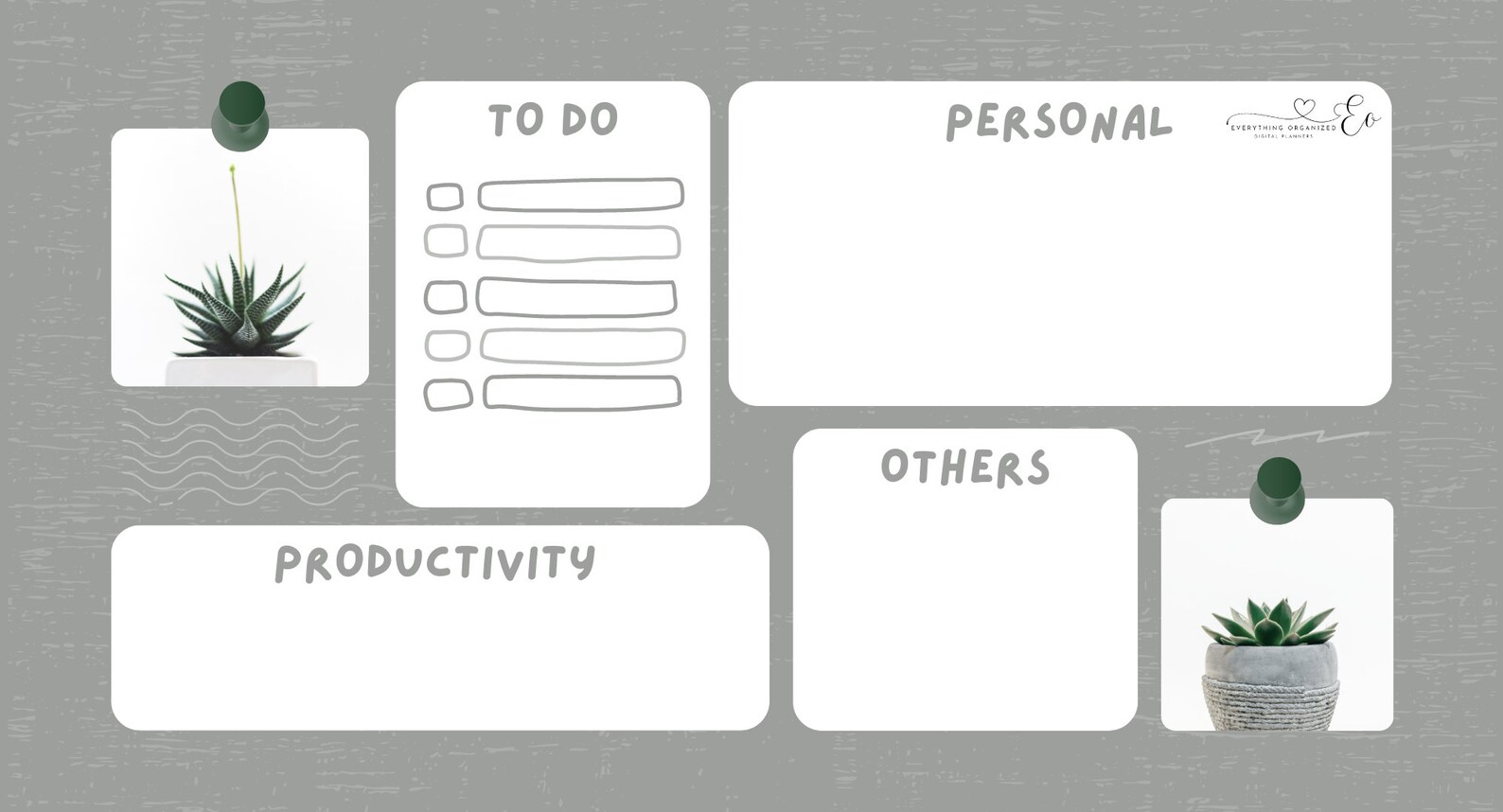 Laptop Planner Wallpaper | Aesthetic Laptop Wallpaper Set - Etsy