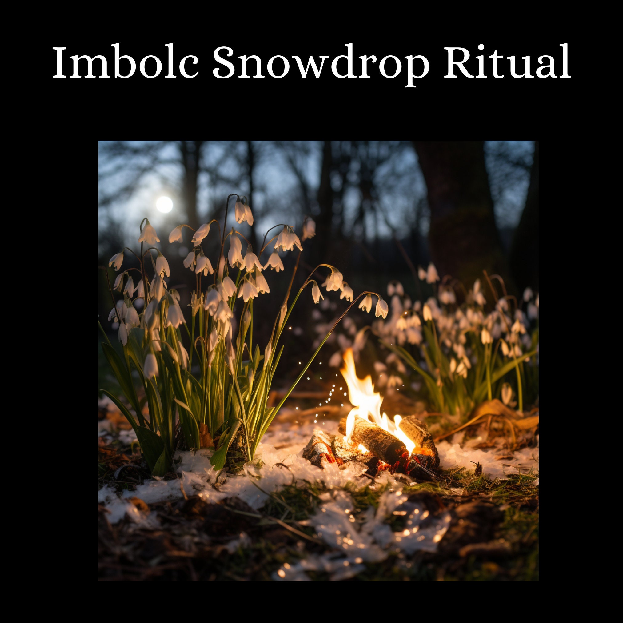 Imbolc Snowdrop Ritual digital Download Wiccan Decor With Egyptian Elements, Enchanting Digital ...