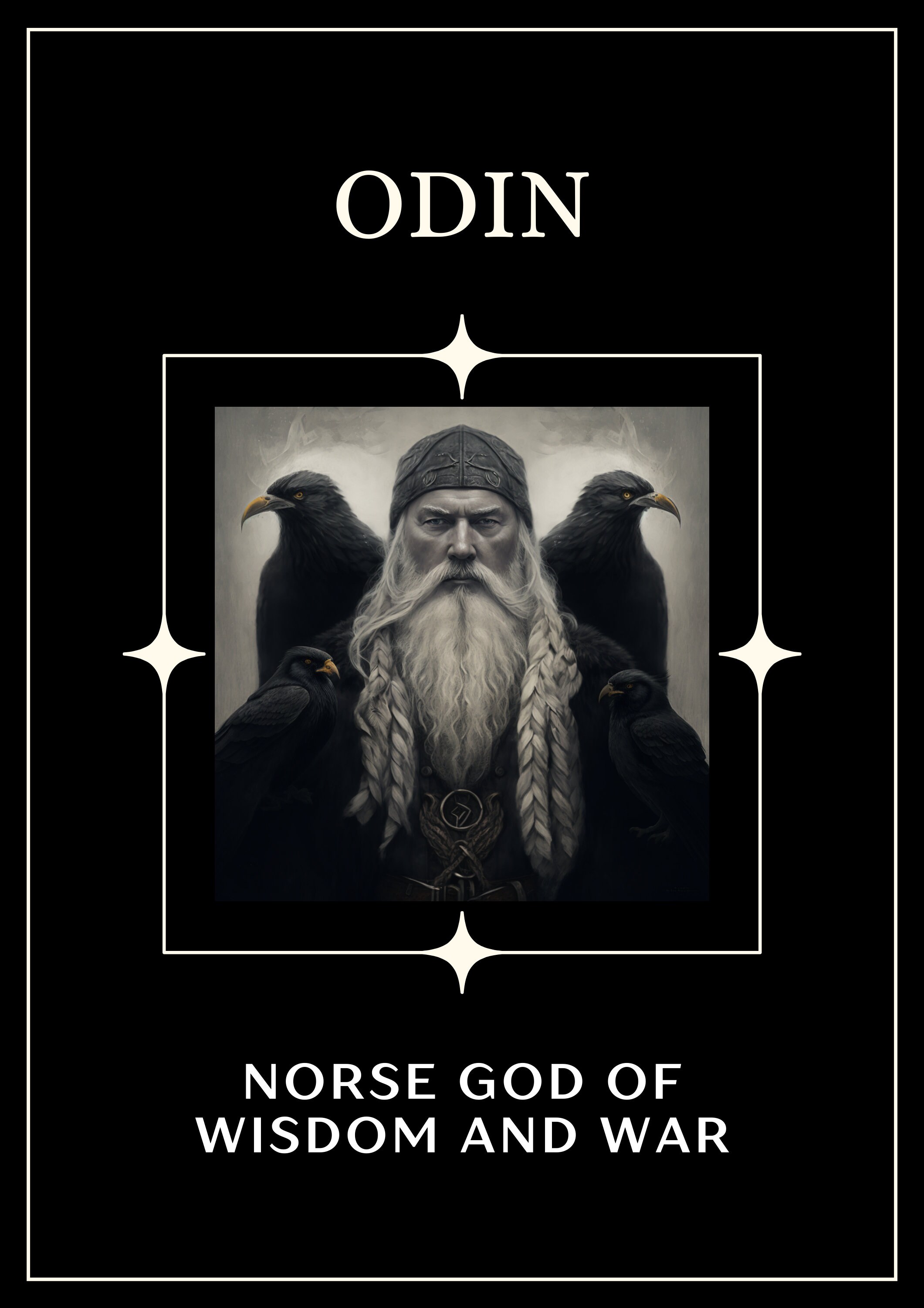 Odin Norse God Art Print digital Download Occult Decor - Etsy