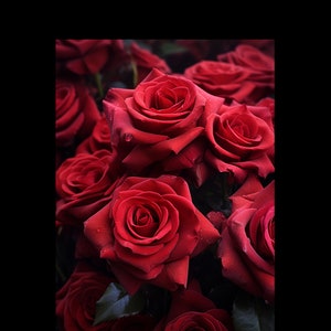 Mystical Red Roses Digital Download - Enchanted Flower Photography for ...