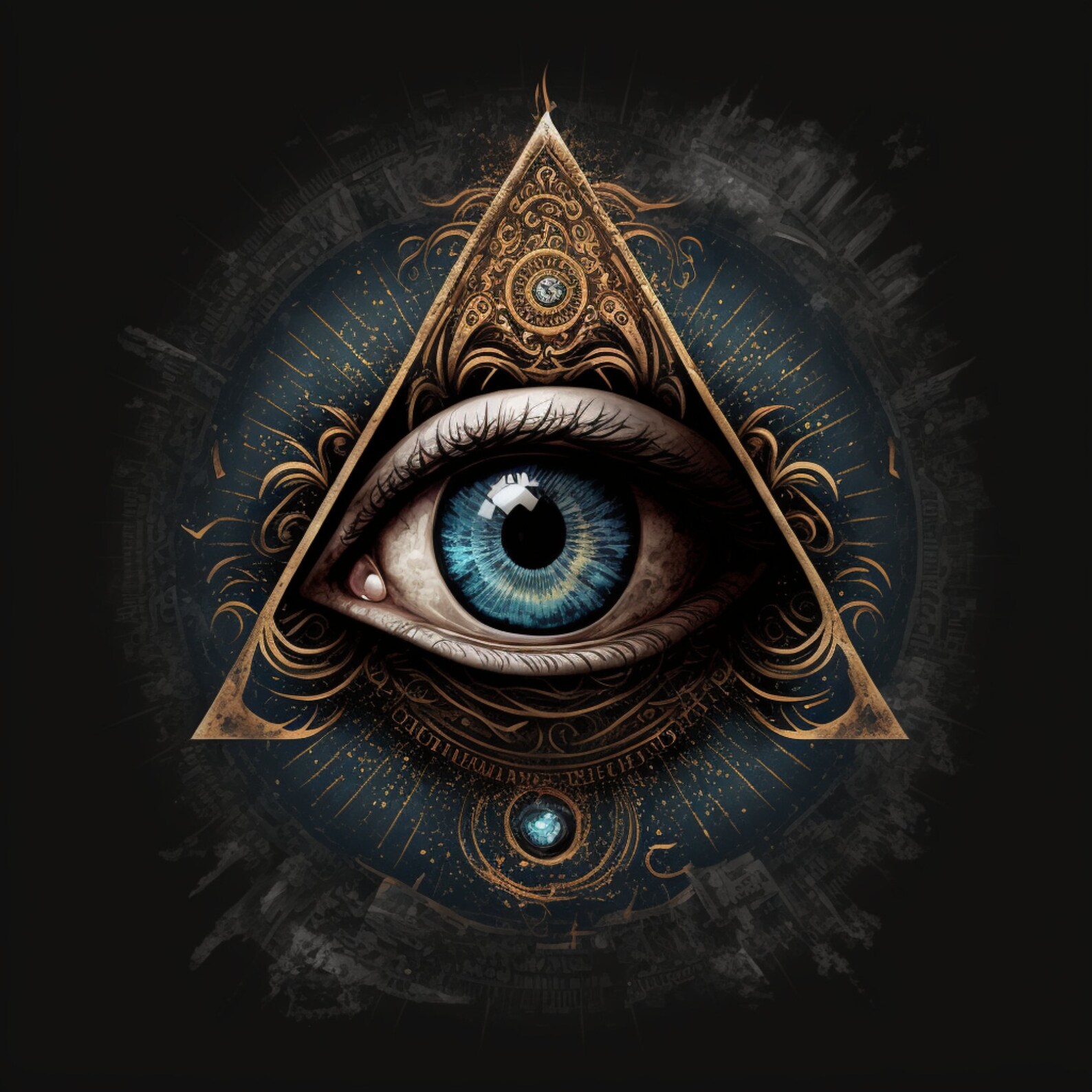 All Seeing Eye Print digital Download Spiritual Third Eye Occult Home ...