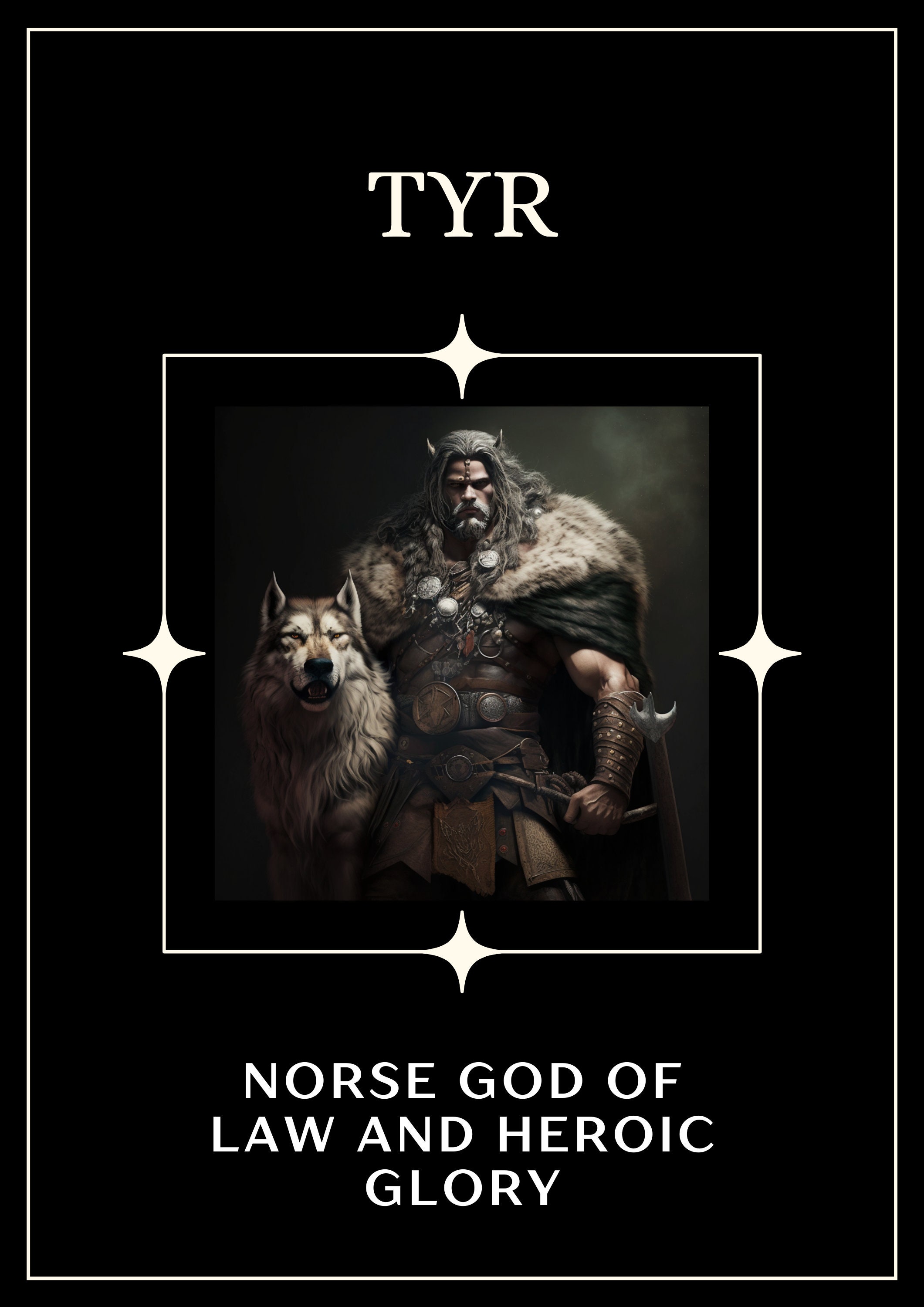 Tyr Norse God Art digital Download Viking Decor - Etsy