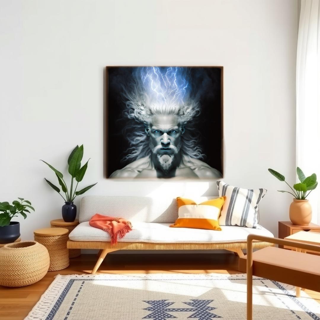 Zeus Thunderbolt Art Print (digital Download) - Classical Art - Occult ...