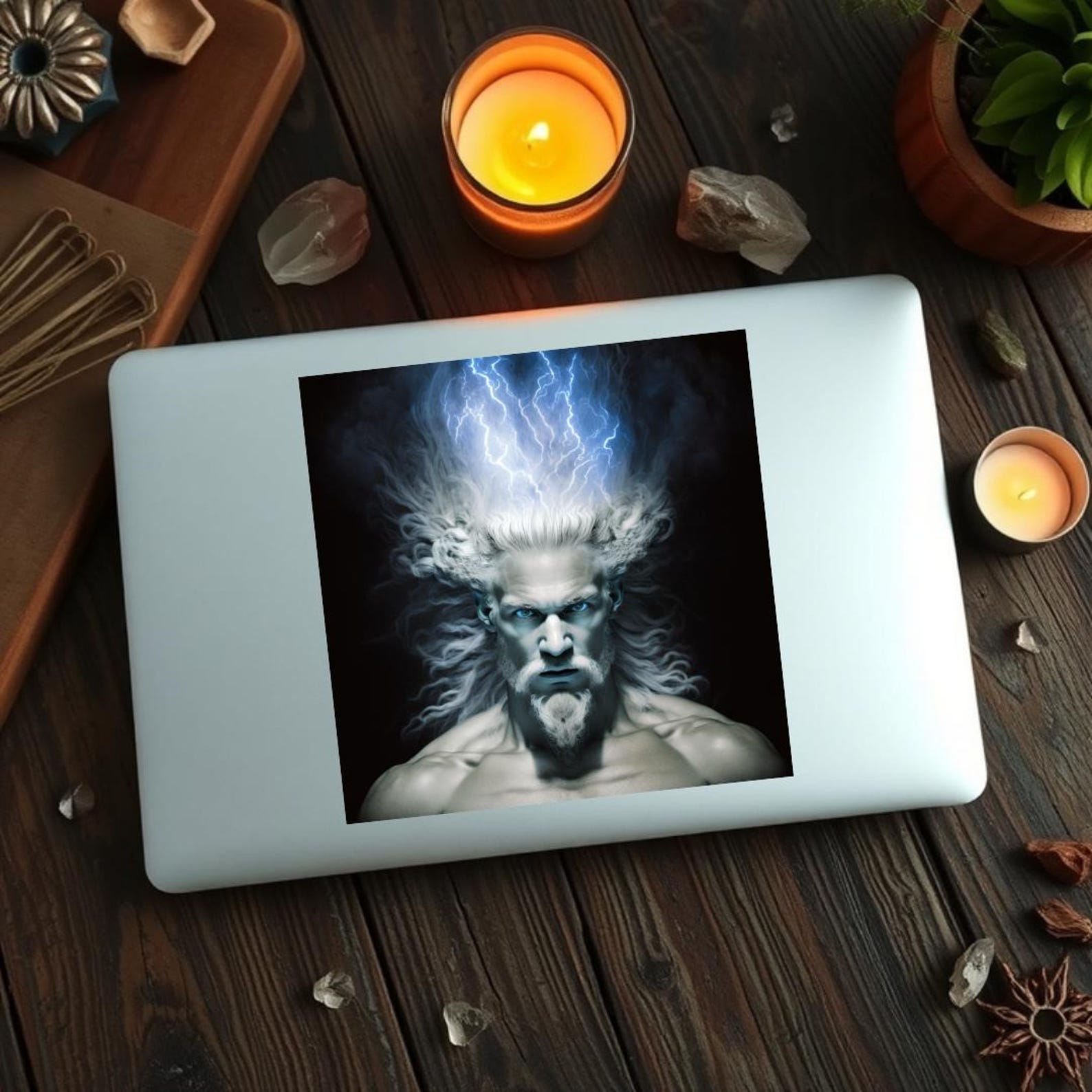 Zeus Thunderbolt Art Print (digital Download) - Classical Art - Occult ...