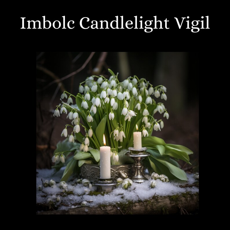 Imbolc Candlelight Vigil digital Download Serene Wiccan Decor With ...