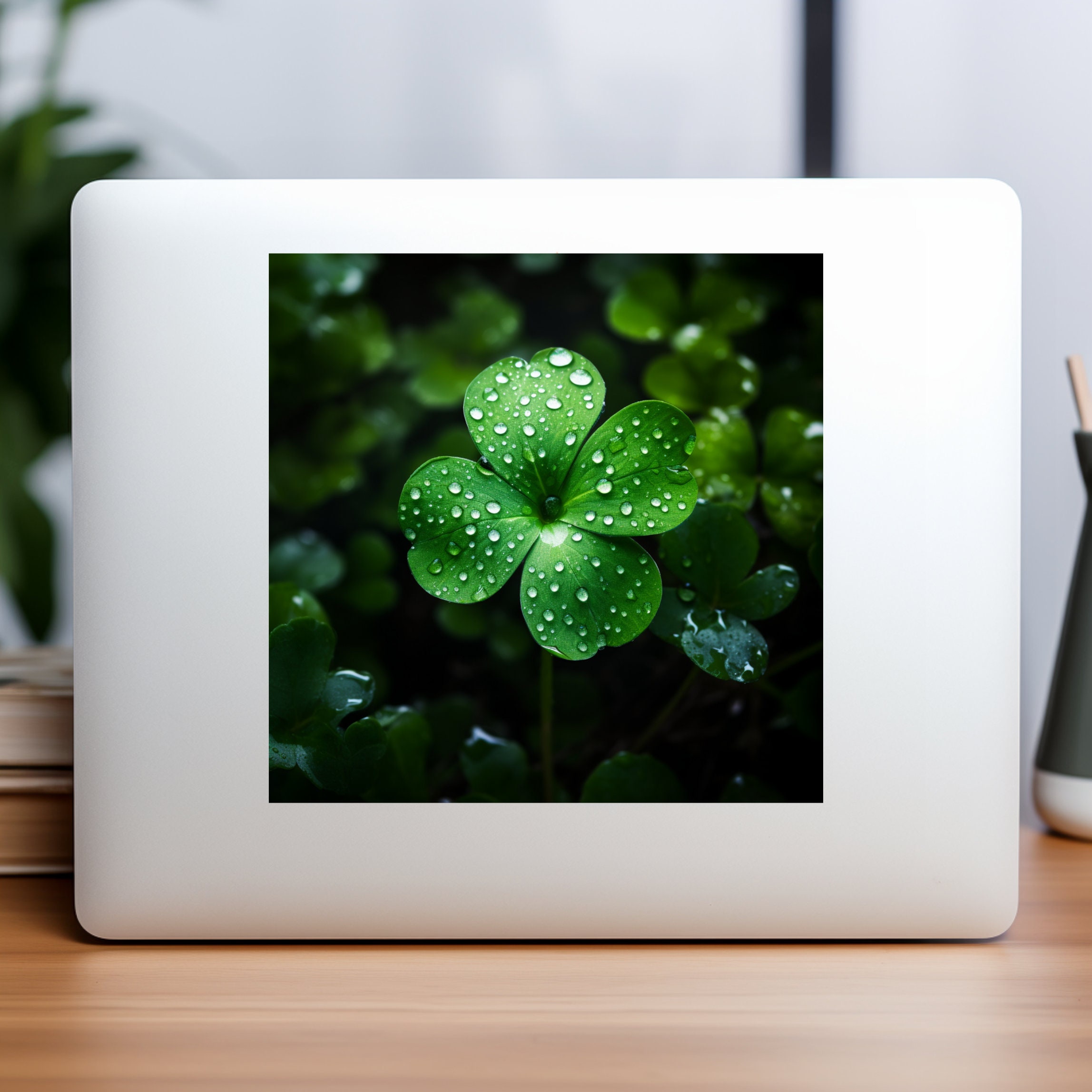 Lucky Clover Charm digital Download Witchy Sticker - Etsy