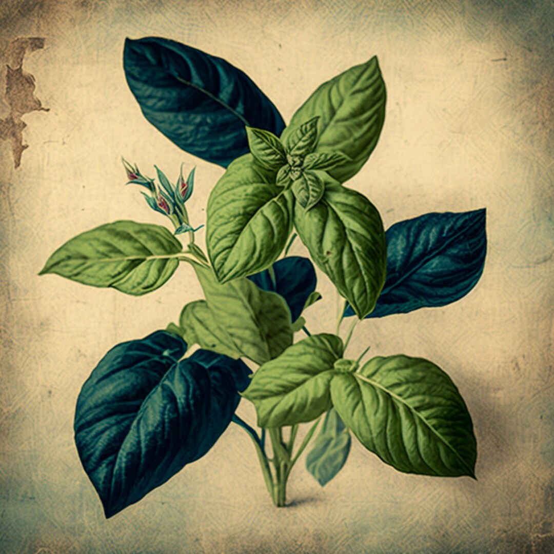 Basil Herb Art Print digital Download Witchcraft Supplies - Etsy
