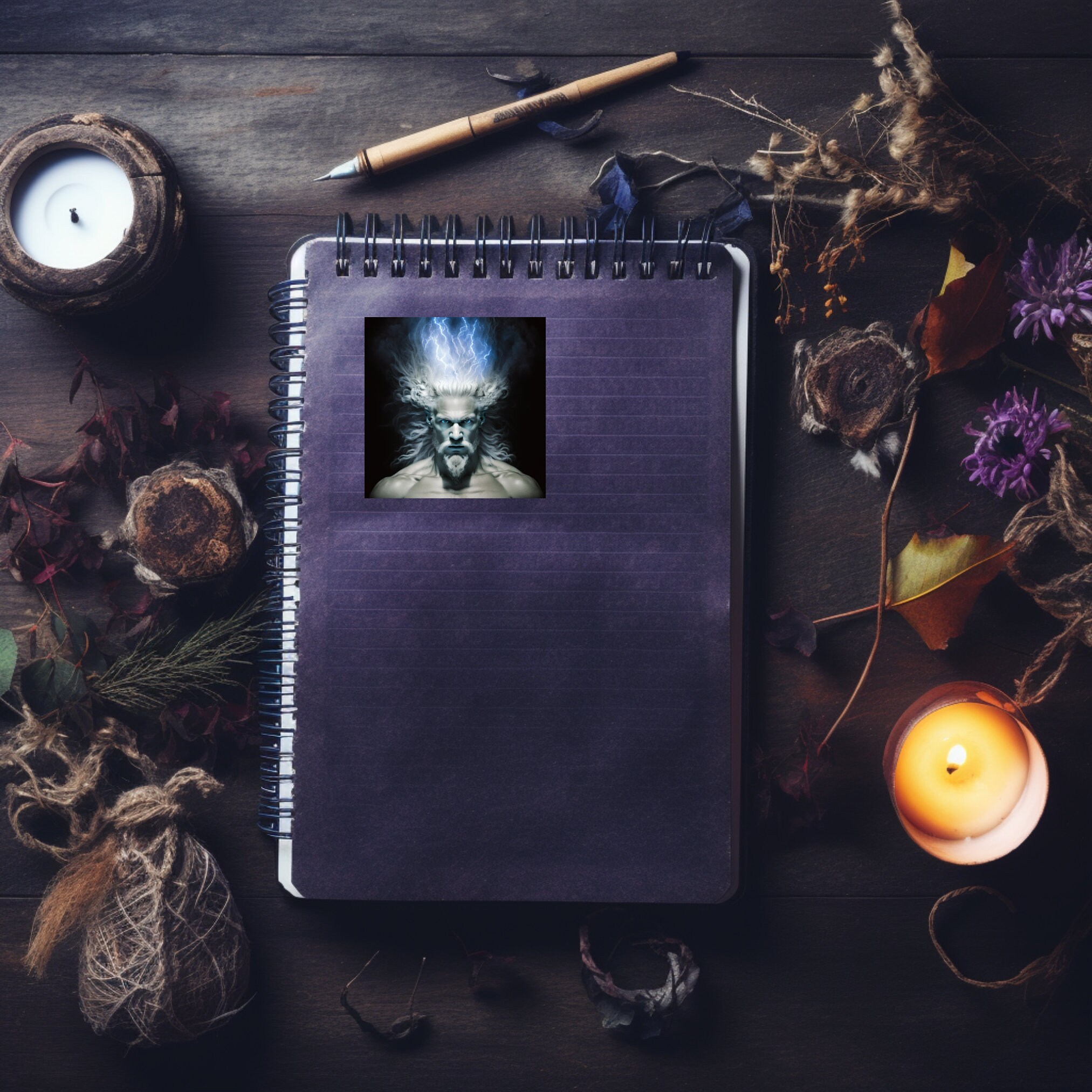 Zeus Thunderbolt Art Print digital Download Classical Art Occult Decor ...