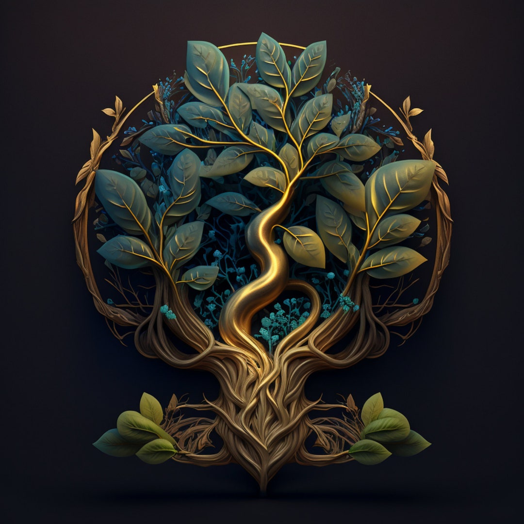 Tree of Growth Art Print digital Download Witchcraft Art - Etsy