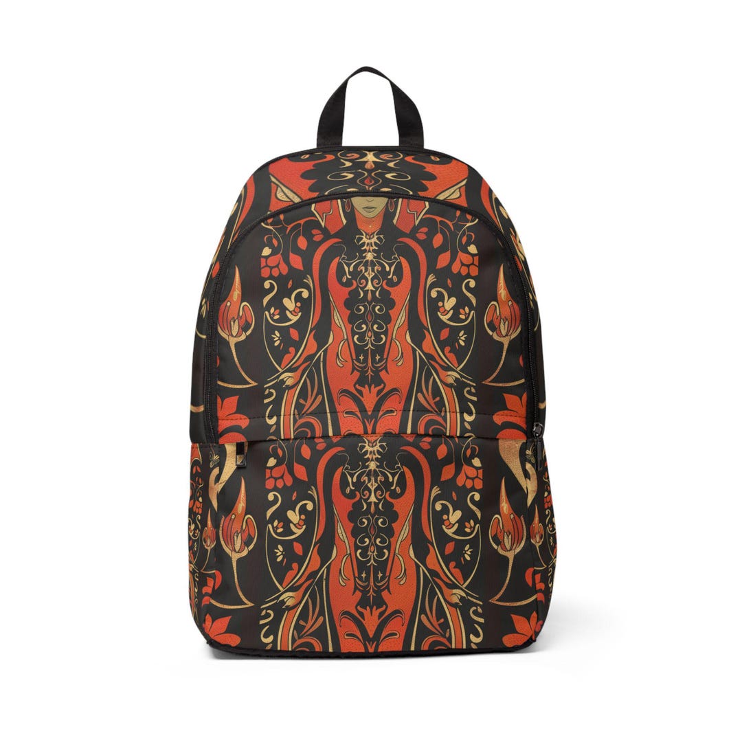 Dark Elf Red and Orange Backpack - Etsy