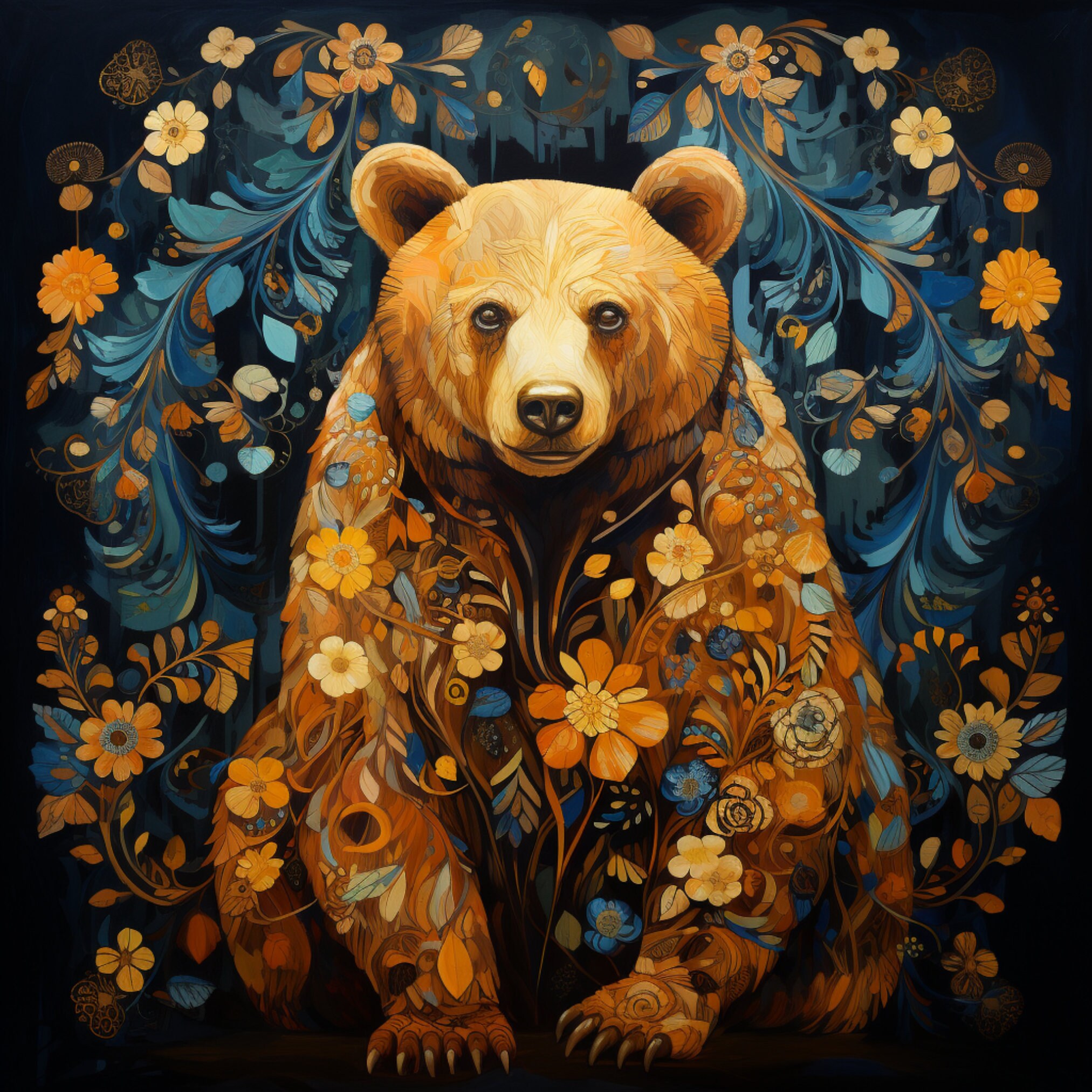 Mystic Bear Spirit Guide Art digital Download Bear Energy for Magic Practices, Book of Shadows ...
