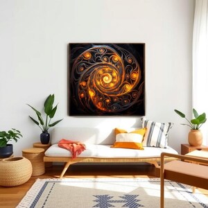 Mystic Black Sun Digital Download - Witchcraft Art Print, Occult Wall ...