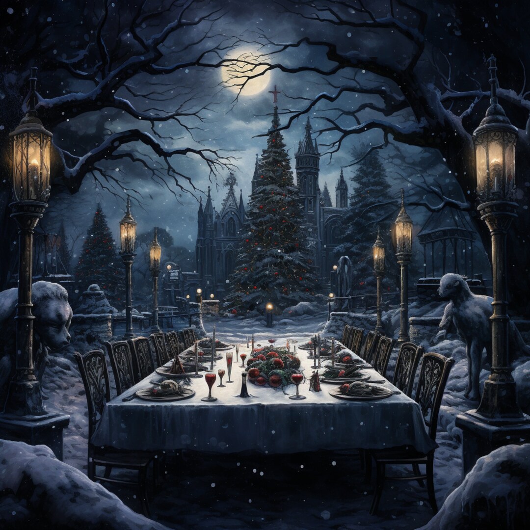 Gothic Yule Dinner: Graveyard Feast digital Download Occult Decor - Etsy