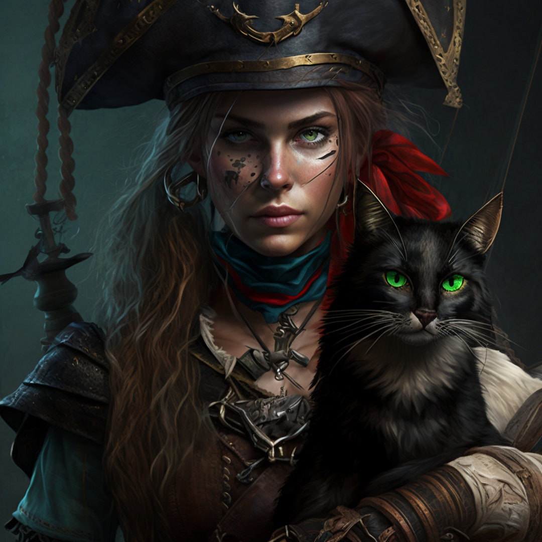 Mystic Sea Witch Portrait (digital Download) - Pirate Art - Etsy