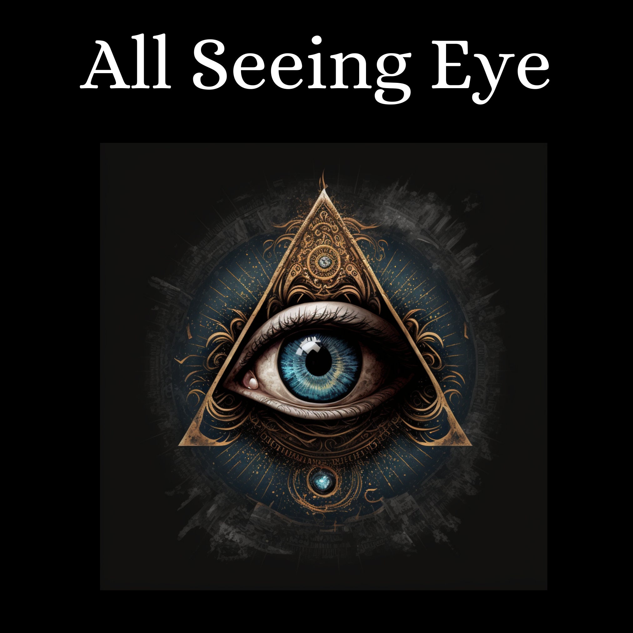 All Seeing Eye Print digital Download Spiritual Third Eye Occult Home ...
