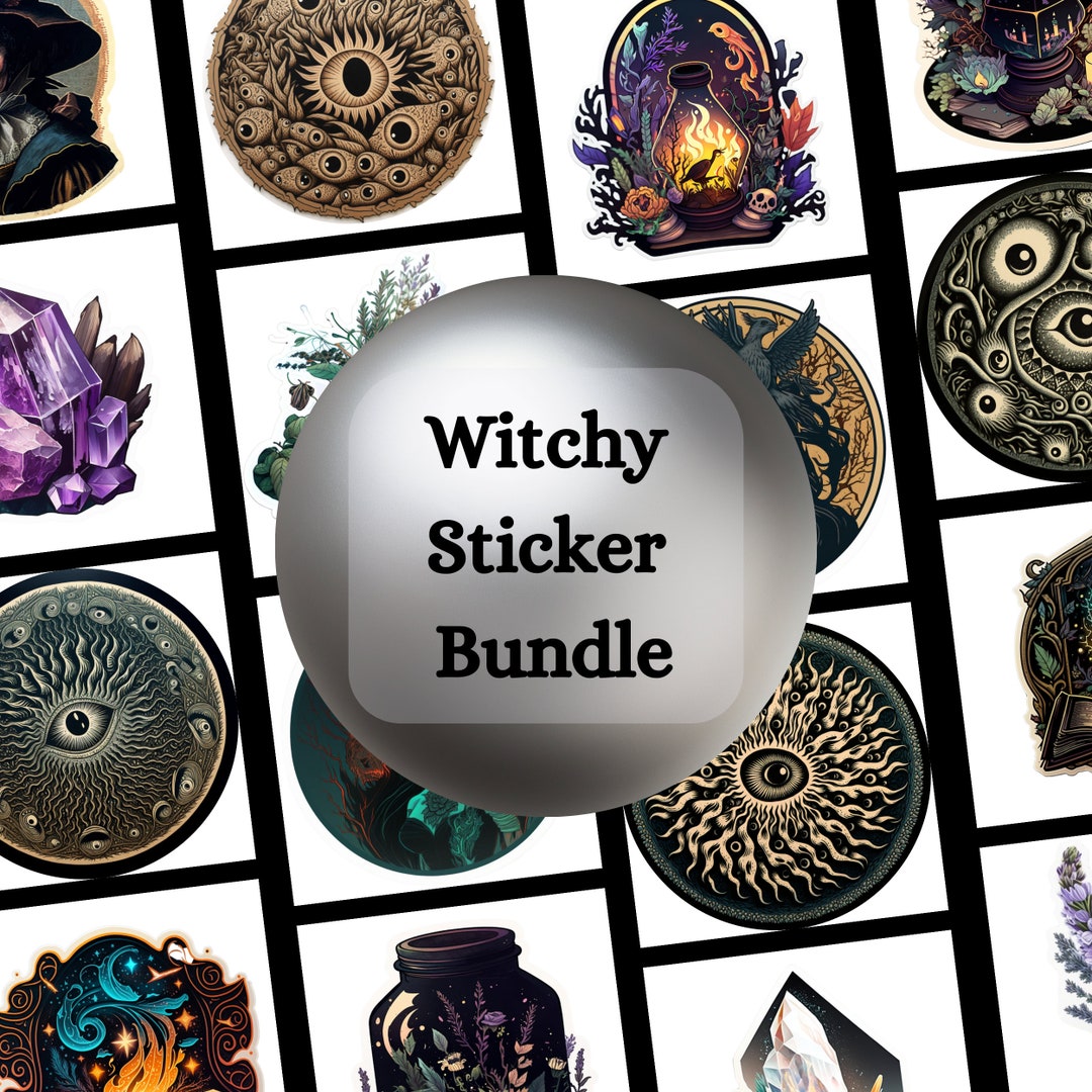 BUNDLE Witchy Sticker Bundle digital Download - Etsy