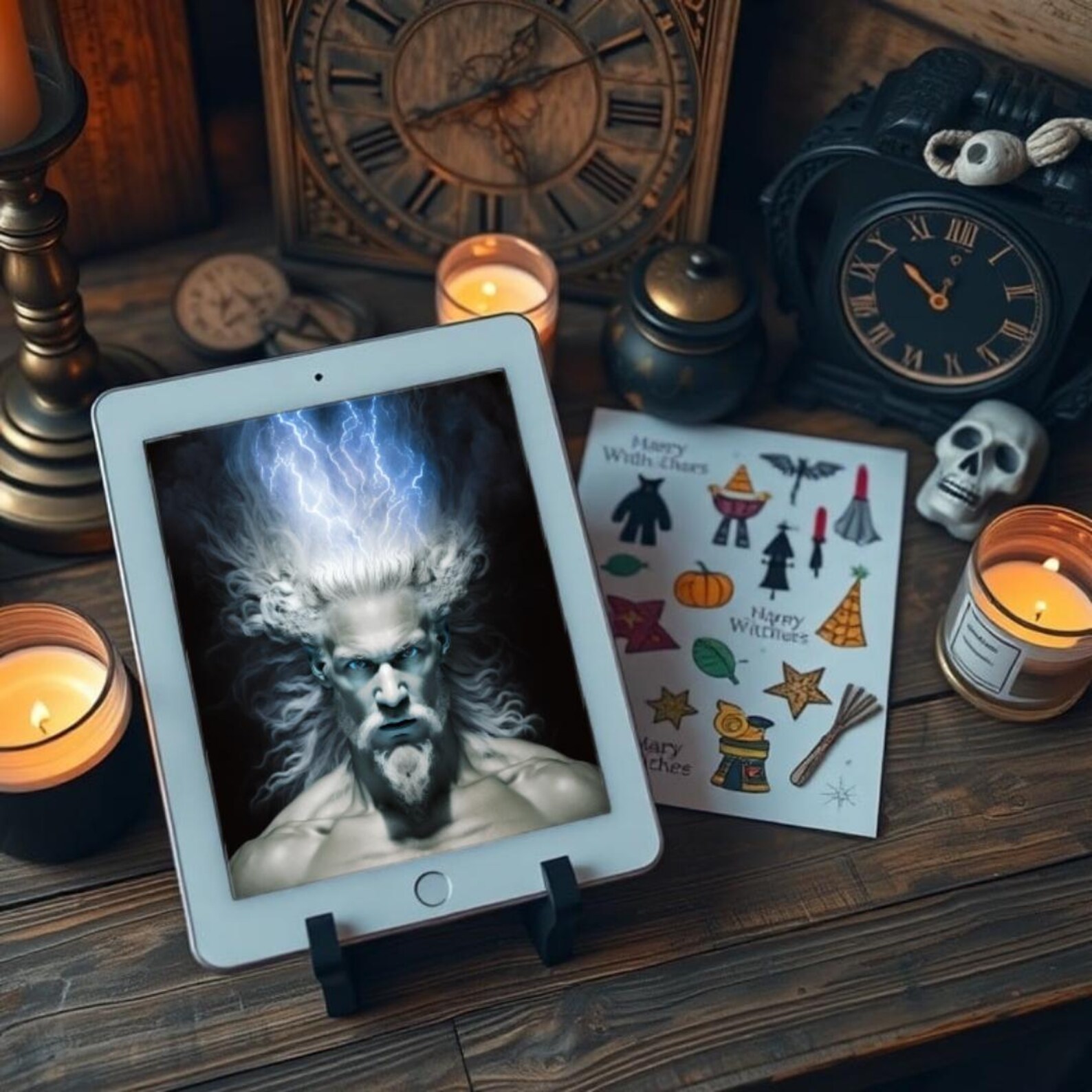 Zeus Thunderbolt Art Print (digital Download) - Classical Art - Occult ...