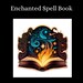Enchanted Spell Book Art Print digital Download Witchy Sticker - Etsy