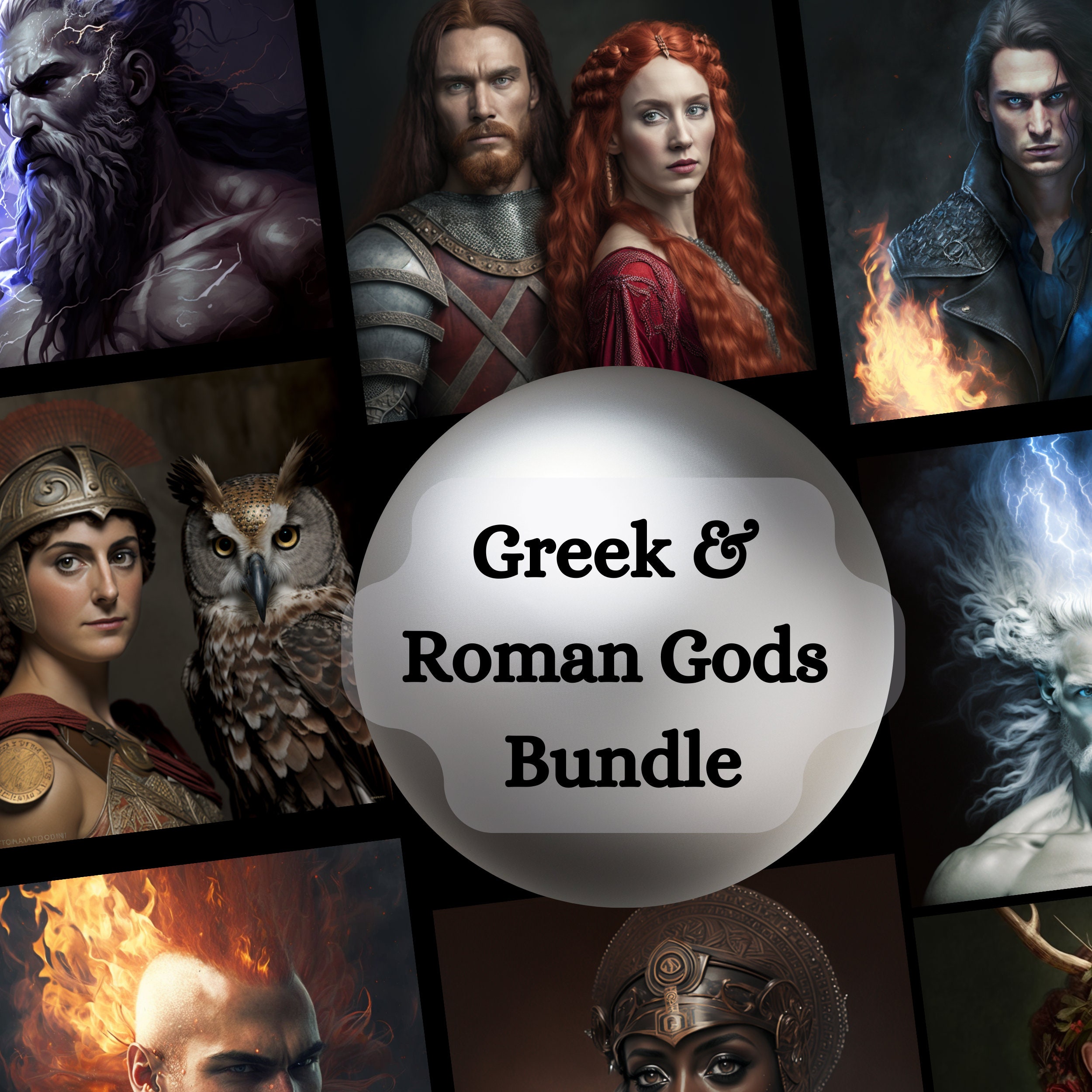 BUNDLE Olympian Deities Collection digital Download Greek & Roman Gods ...