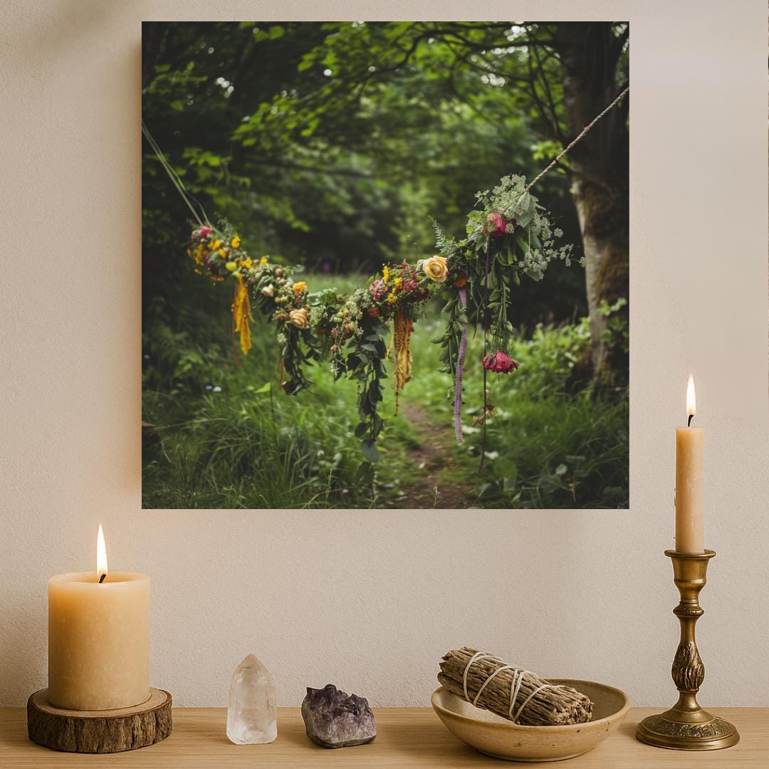 Beltane Garland Magic (digital Download) | Love and Prosperity Spell ...