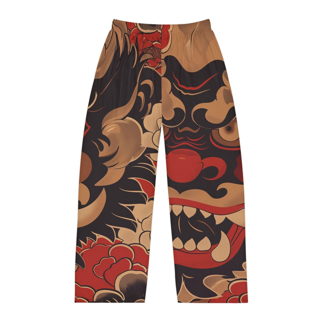 Ogre Red and Brown Pajama Pants - Etsy