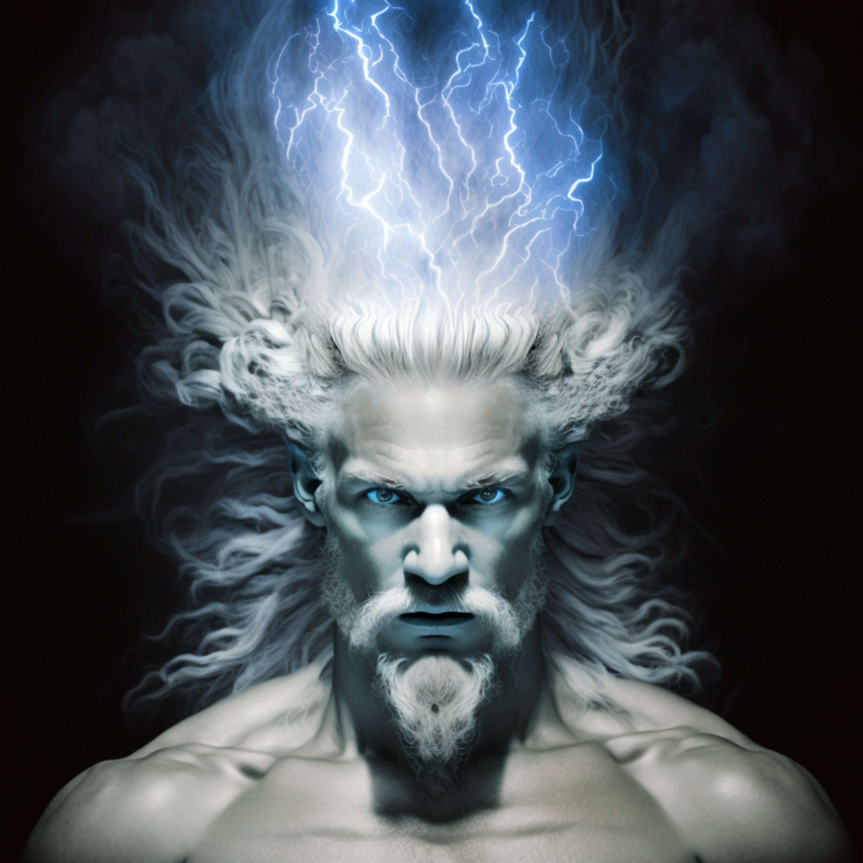 Zeus Thunderbolt Art Print digital Download Electric God - Etsy
