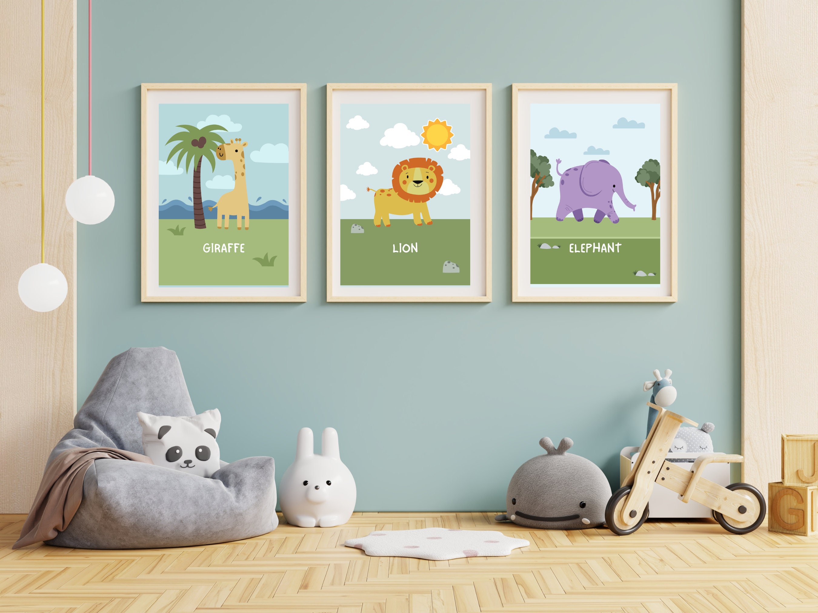 Printable Kids Room Cute Animal Poster for Baby Room Wall - Etsy