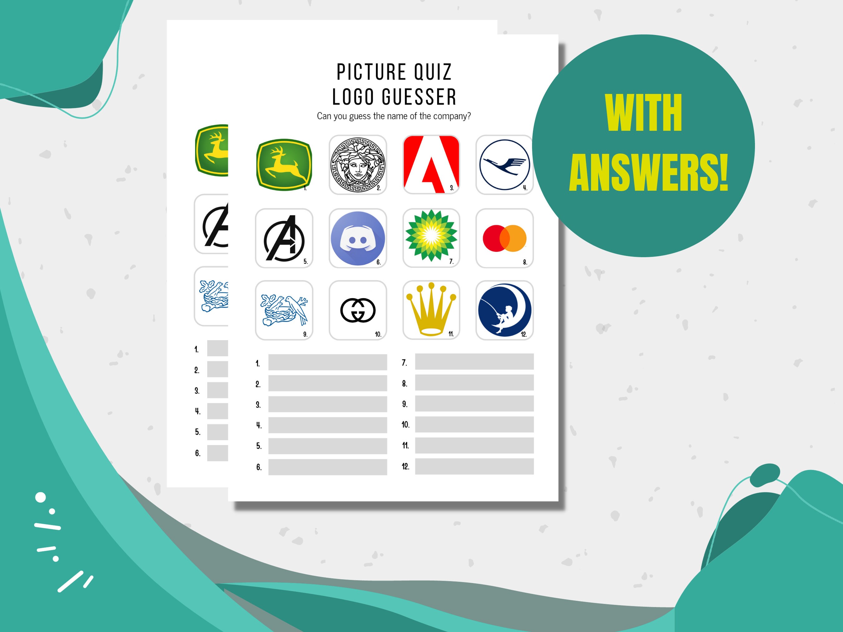 Logo Picture Trivia: Pub Quiz Fun Test Your Logo Trivia & General ...