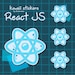 React JS Kawaii Stickers Cute Pastel Laptop Notebook Smartphone Decor ...