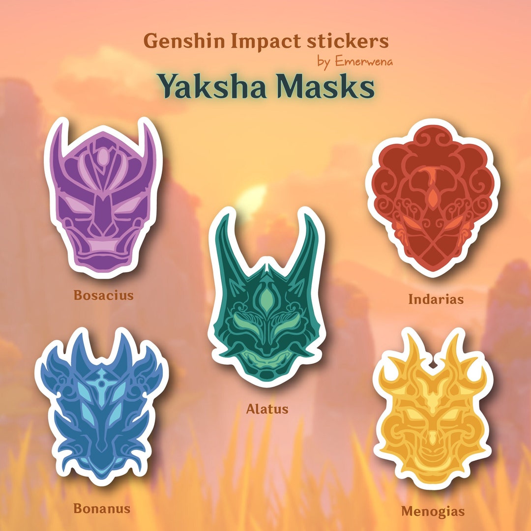 Genshin Impact Sticker Set Xiao Yaksha Laptop Notebook Phone - Etsy