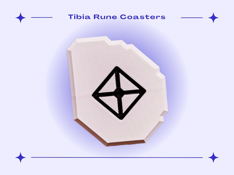 Tibia Runes Coasters 3D Printed Avalanche Decor Sudden Death Ultimate ...