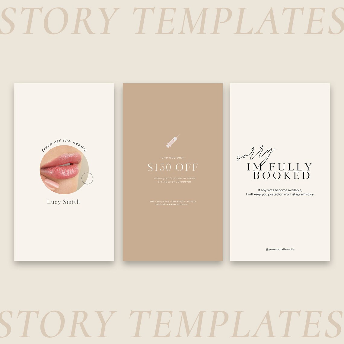 120 Neutral Nurse Injector Instagram Templates, Medspa, Botox and ...