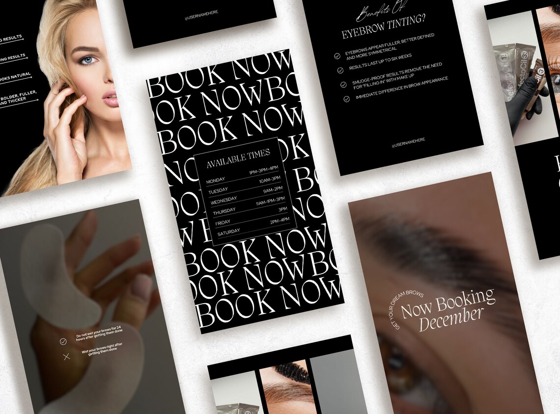 Instagram Templates for Brow Artists ,brow Tech Post Templates Brow ...