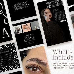 Brow Tech Instagram Posts, Brow Tech Templates, Brow Lamination Post ...