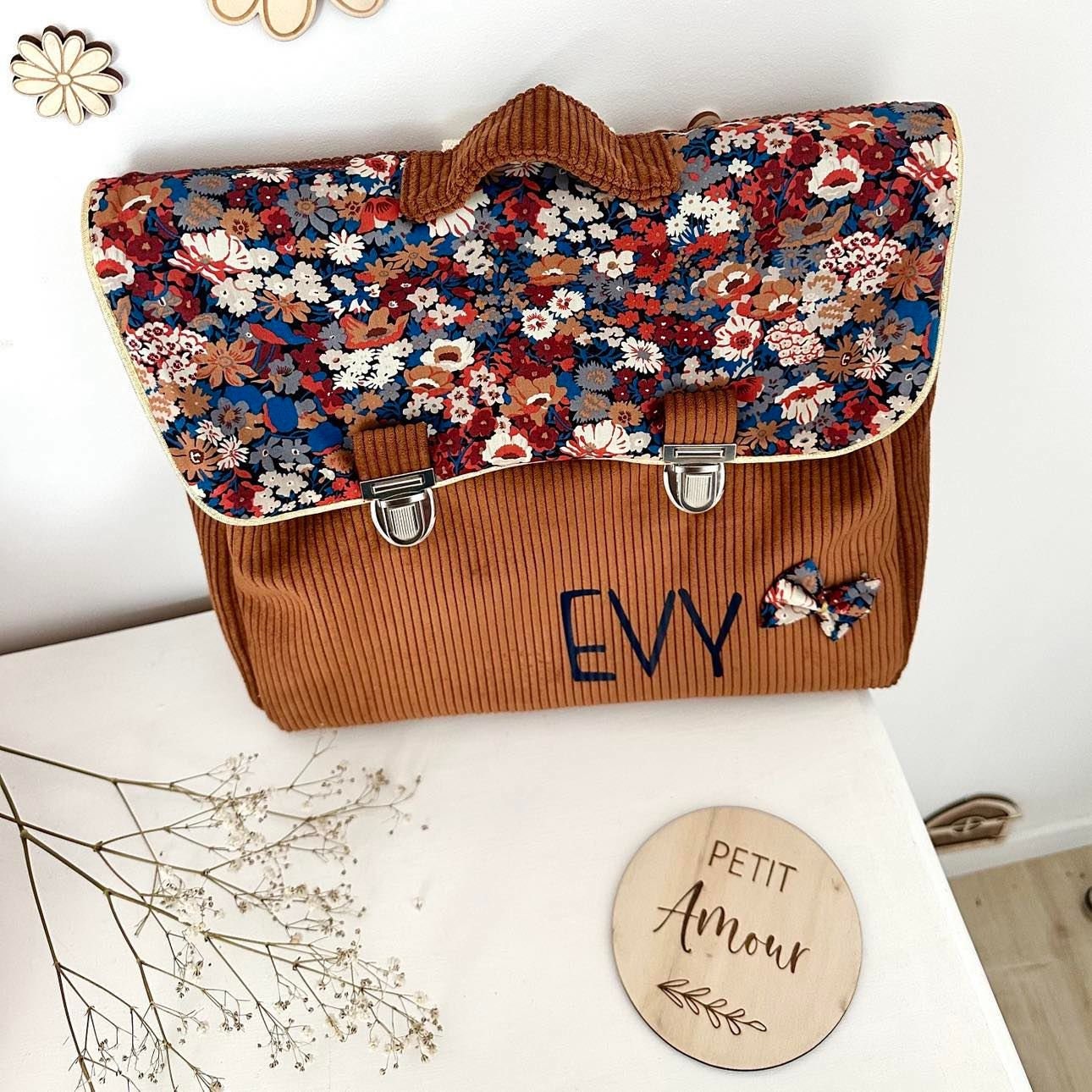 Thorpe Burnt Squirrel and Liberty Corduroy Satchel - Etsy