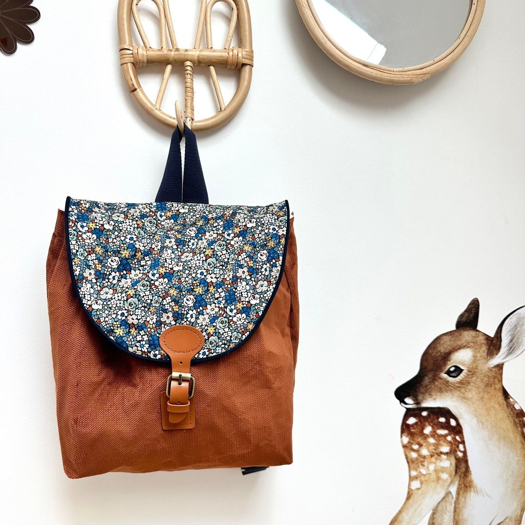 Customizable Camel and Liberty Velvet Backpack - Etsy
