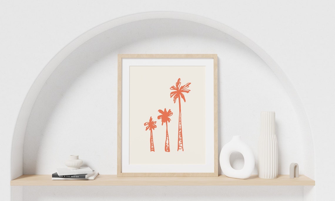 Printable Vintage Palm Tree Art, INSTANT DOWNLOAD Botanical Wall Art ...