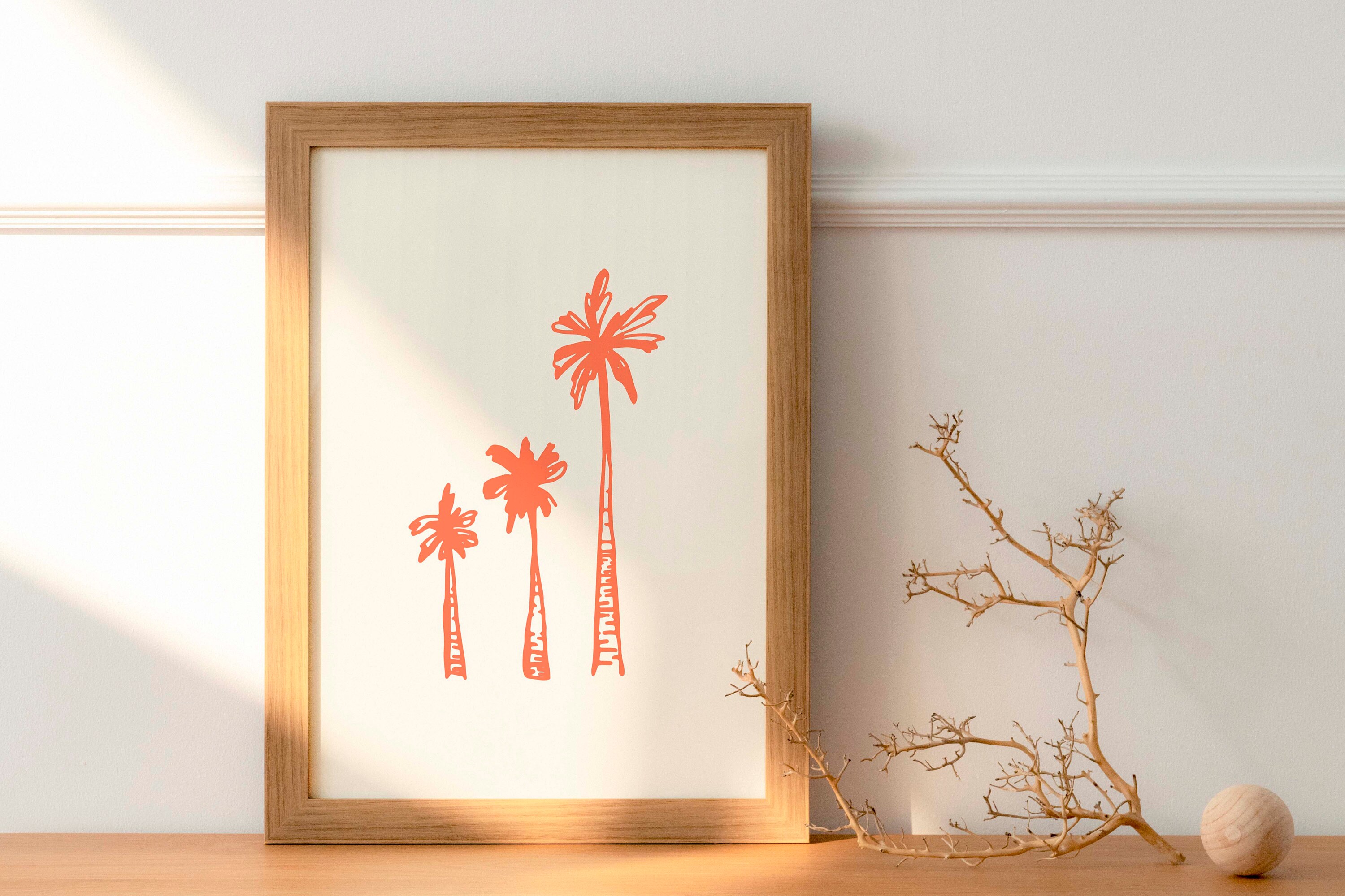 Printable Vintage Palm Tree Art, INSTANT DOWNLOAD Botanical Wall Art ...