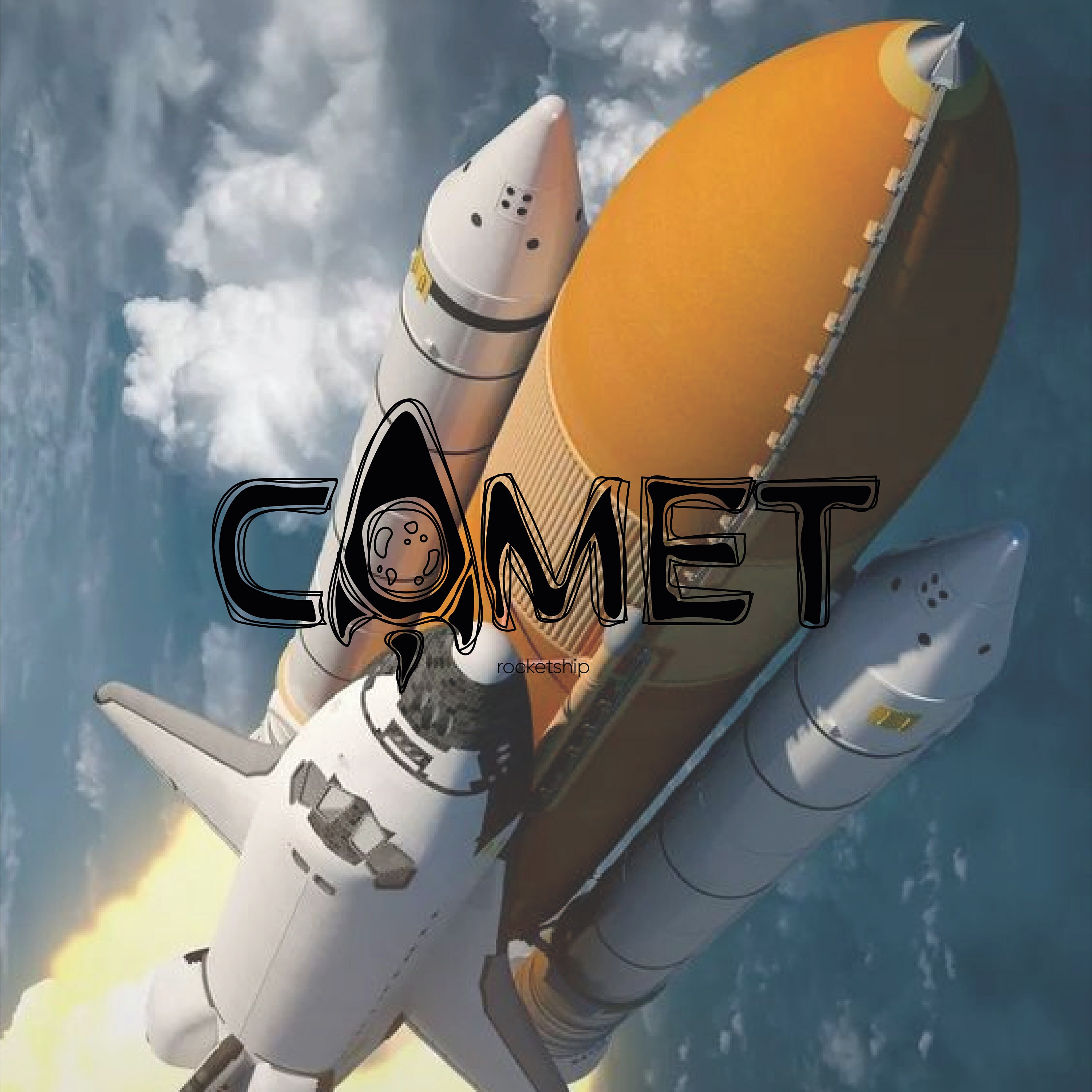 Rocketship Logo Template | Editable Logo Template | Comet Logo - Etsy