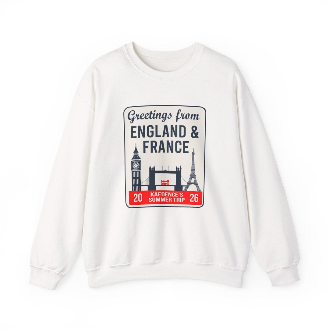 Greetings From England & France Crewneck Sweatshirt (kaedence) - Etsy