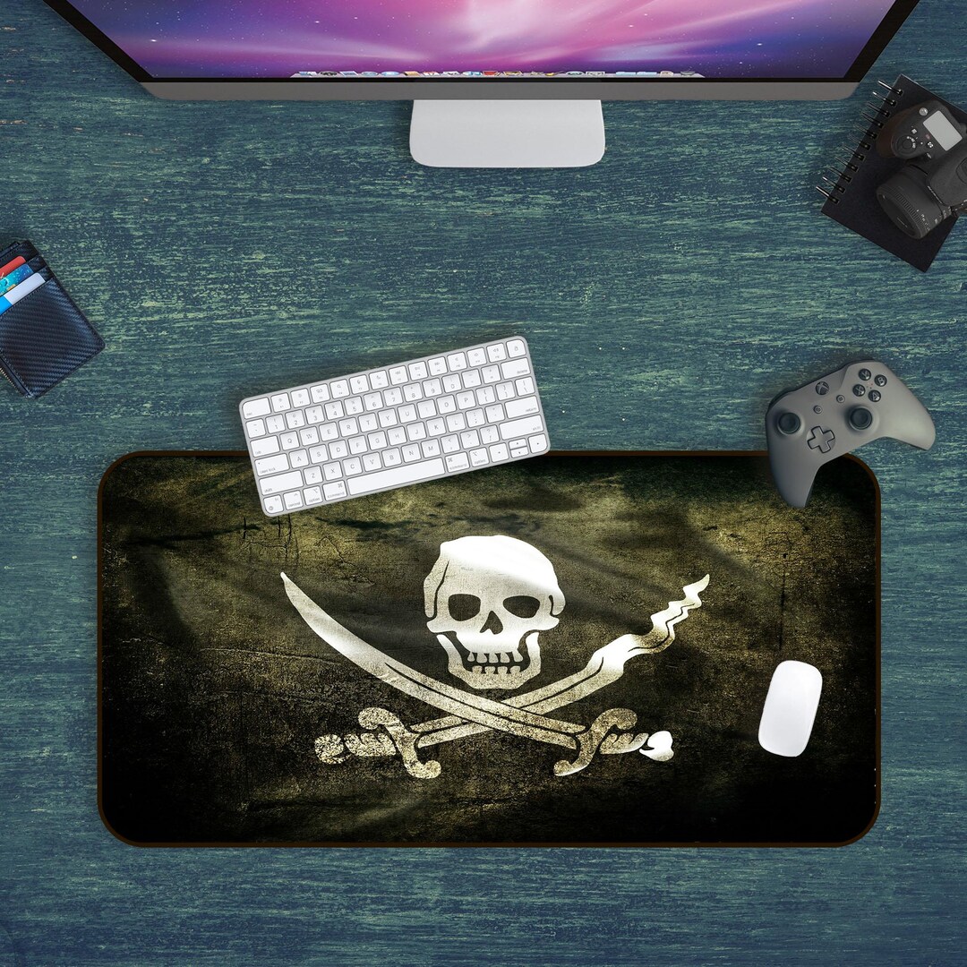 Jolly Roger Pirate Rug, Skull and Swords, Game Room Decor - Etsy