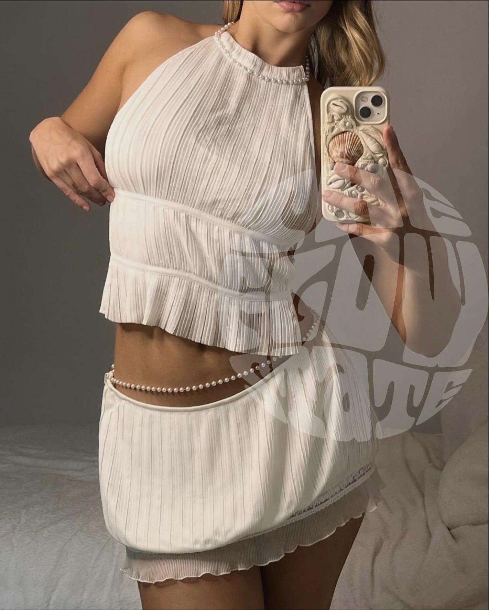 Handmade Sea Shell iPhone Case / Beige Sandy / Bespoke Seashell Cell ...