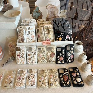 Handmade Sea Shell iPhone Case / Beige Sandy / Bespoke Seashell Cell ...