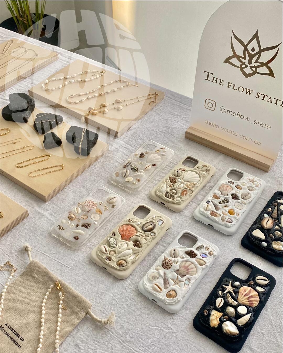 Handmade Sea Shell iPhone Case / Beige White Clear Black / Bespoke ...